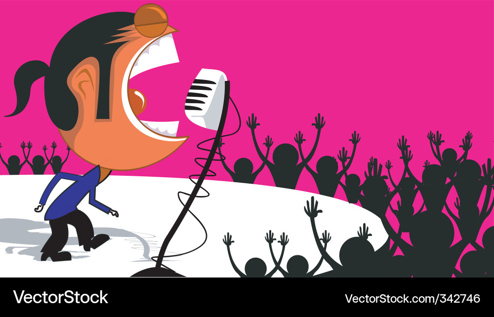 Singing Royalty Free Vector Image - VectorStock