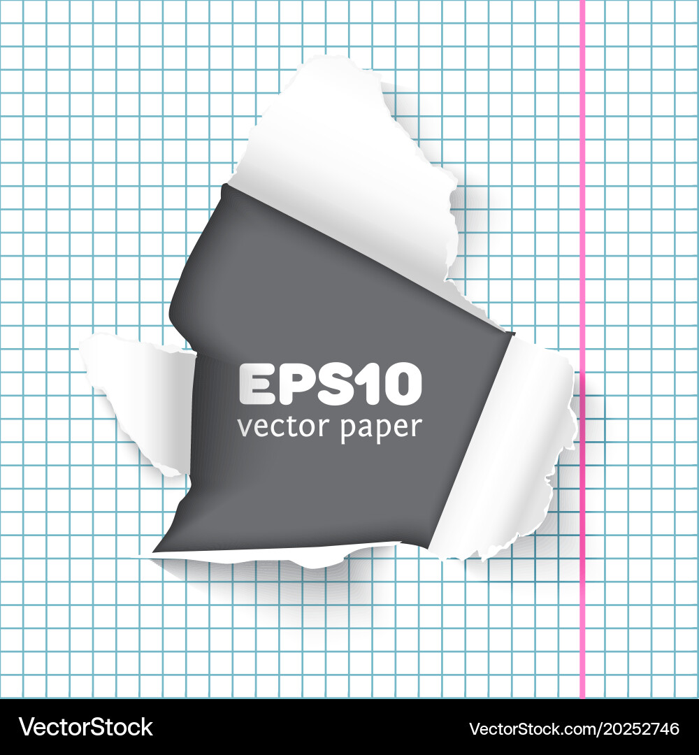 Torn notebook paper pieces realistic Royalty Free Vector Torn notebook paper pieces realistic Royalty Free Vector