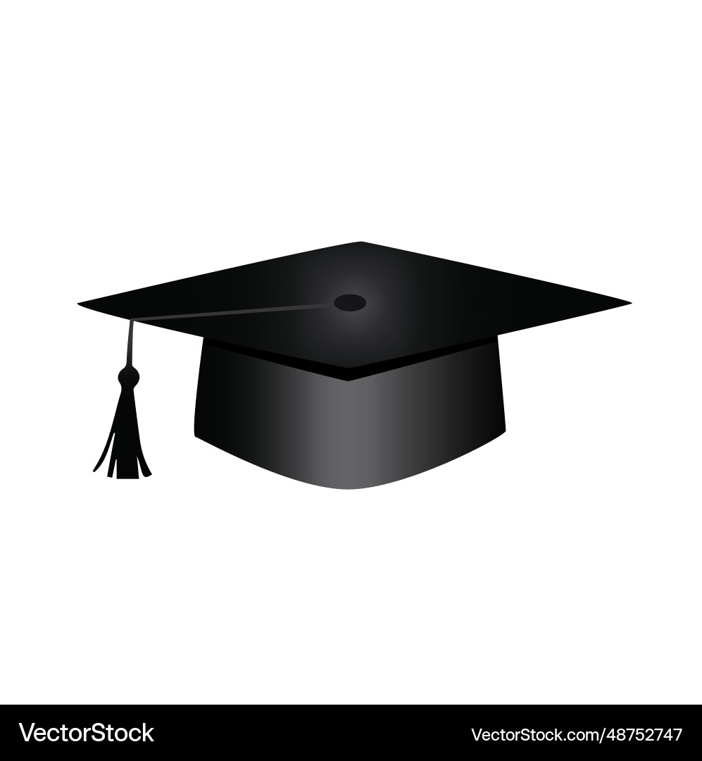 Graduation hat mortarboard cap symbol Royalty Free Vector