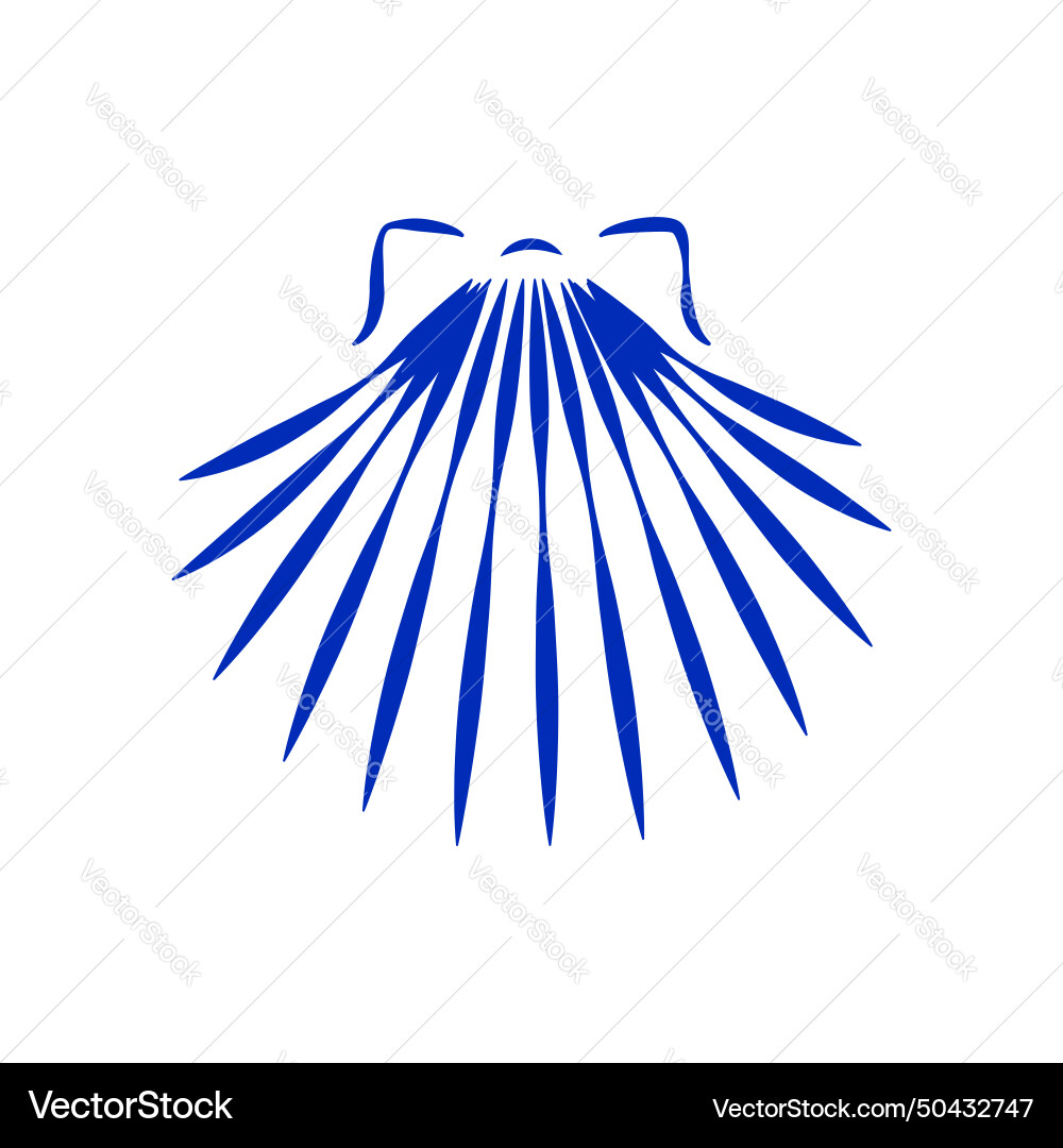 Modern scallop shell logo design template Vector Image
