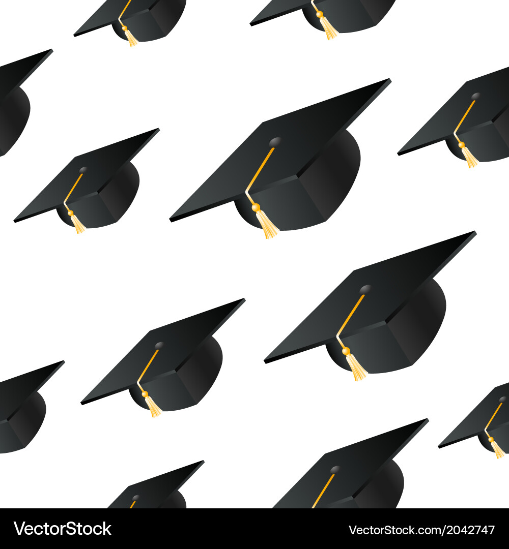 Student hat background Royalty Free Vector Image