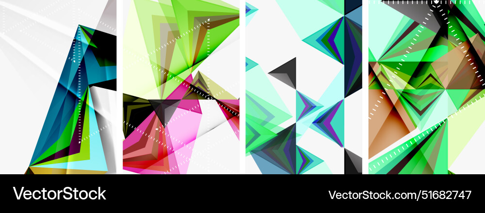 Triangle blend geometric concept poster designs Vector Image