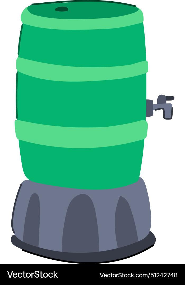Collection rain barrel cartoon Royalty Free Vector Image