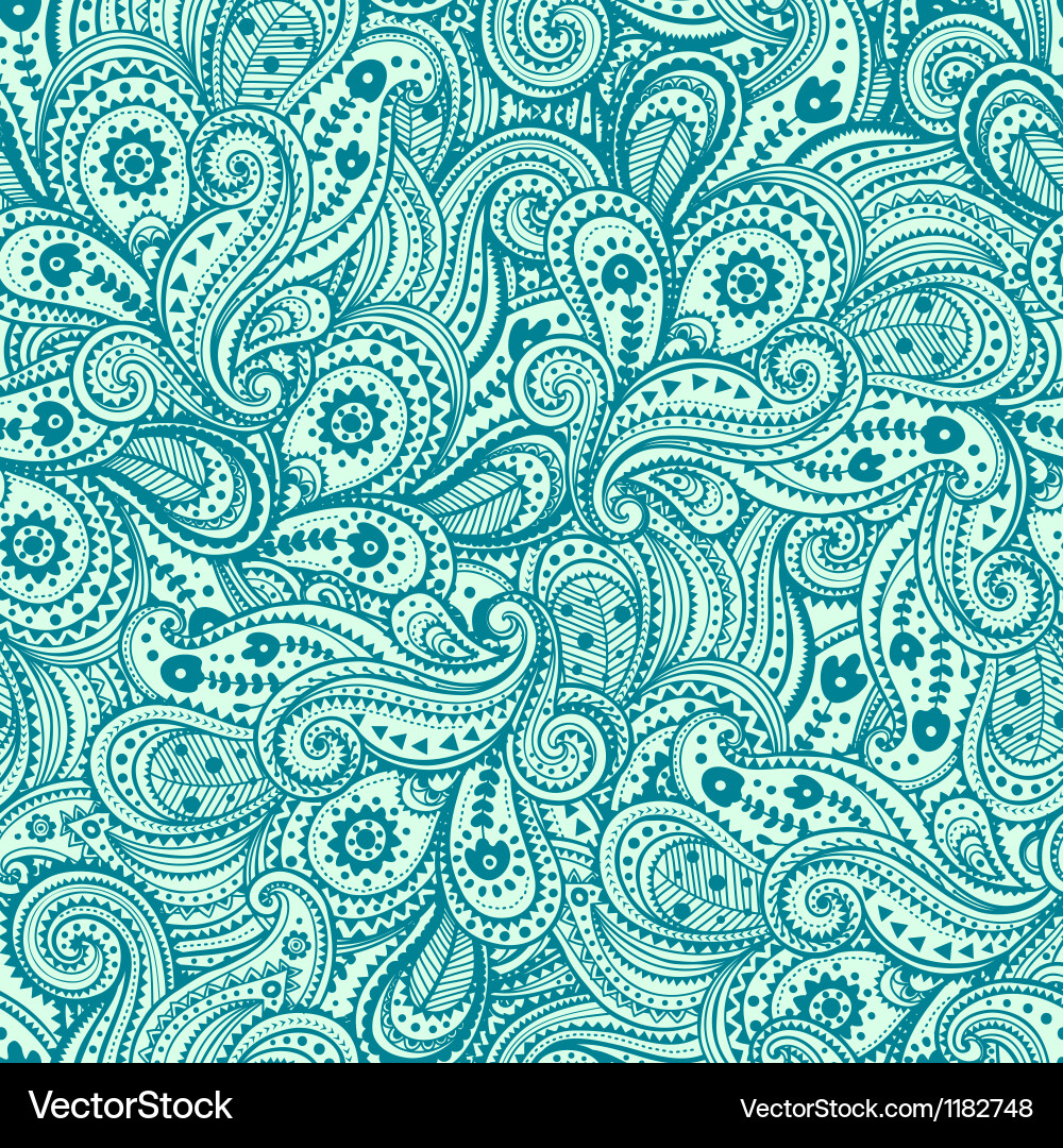 Ethnic paisley pattern Royalty Free Vector Image
