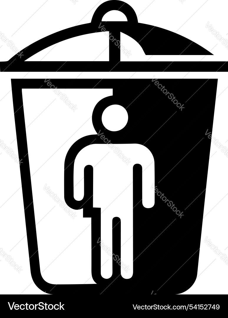 Bin rubbish icon trash can Royalty Free Vector Image