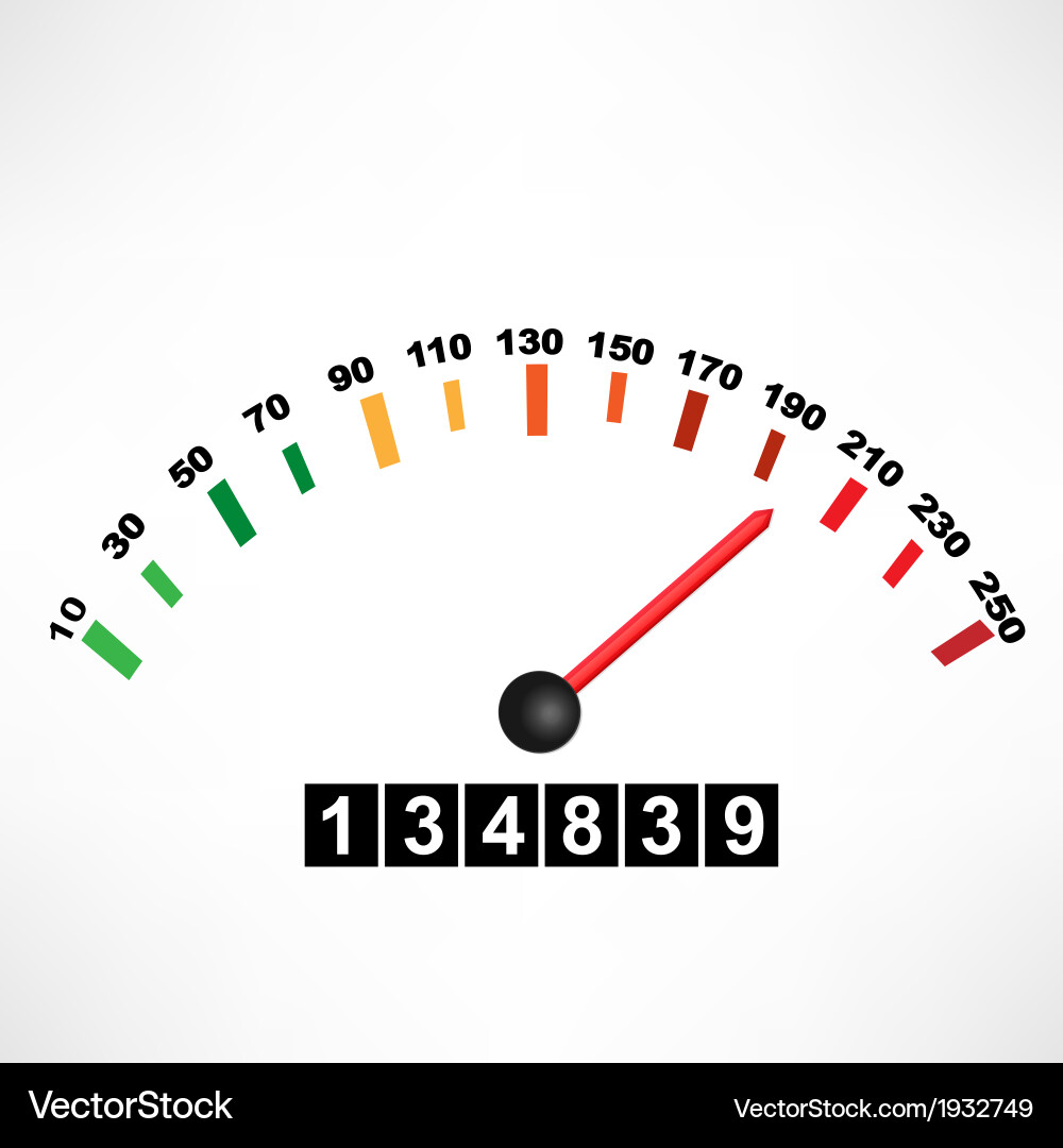 Car speedometer Royalty Free Vector Image - VectorStock