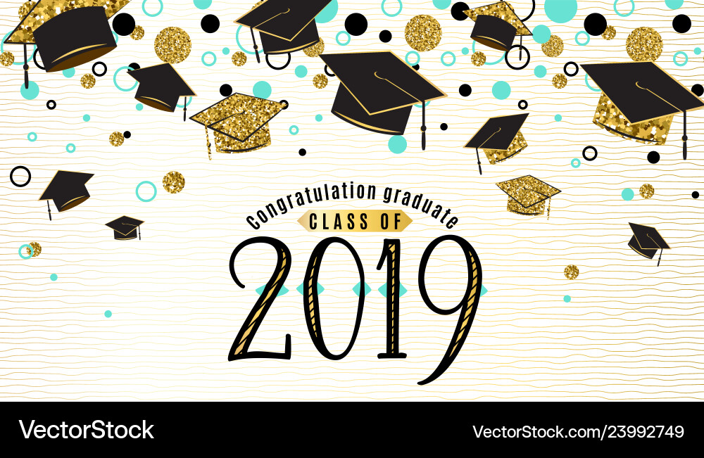 Class of 2019 Graduation Celebration Royalty Free Vector