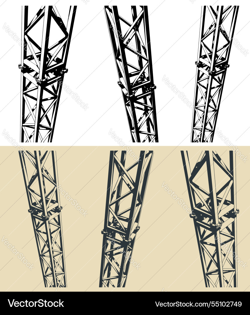 Modular metal truss close-up Royalty Free Vector Image