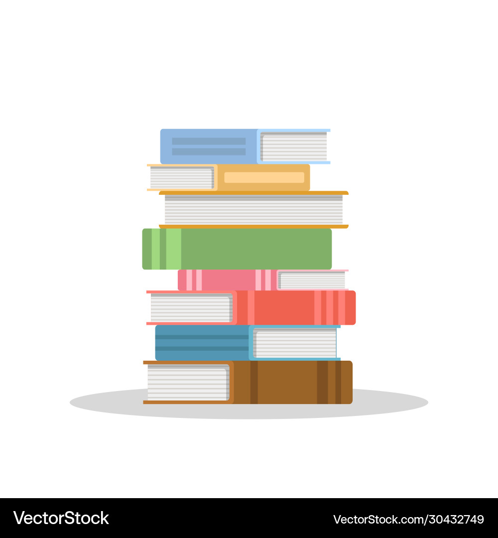 Stack books Royalty Free Vector Image - VectorStock