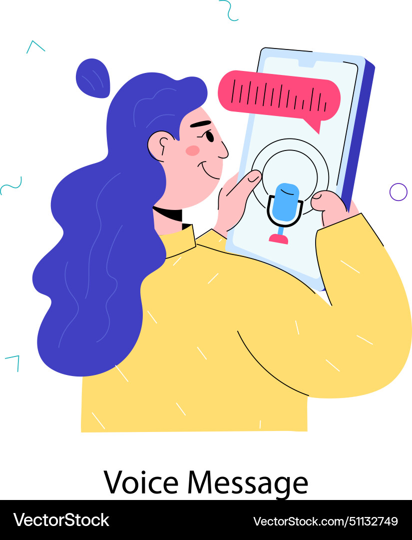 Voice message Royalty Free Vector Image - VectorStock