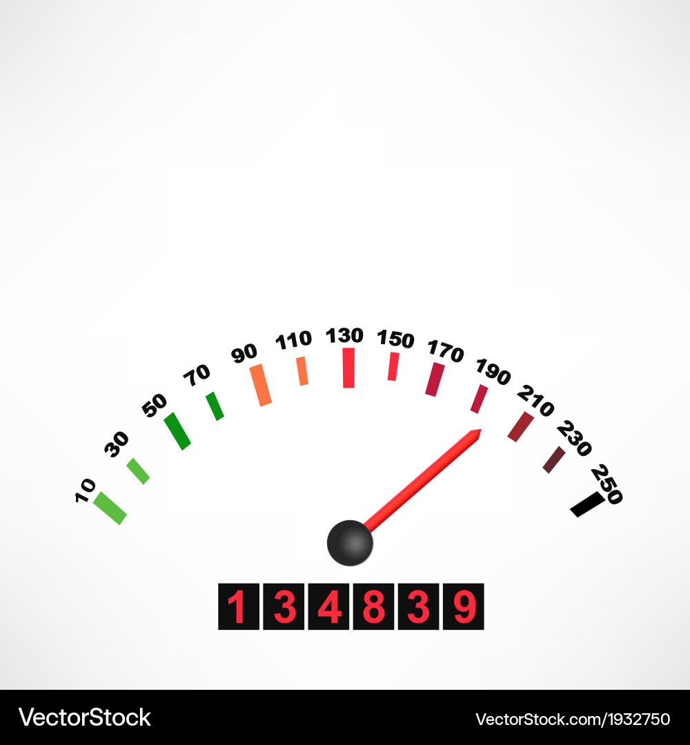 Car speedometer Royalty Free Vector Image - VectorStock