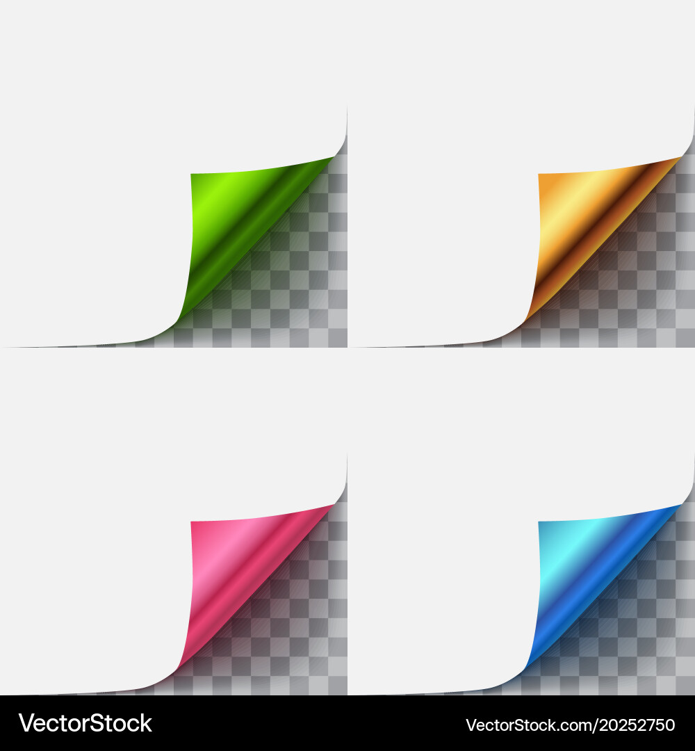 Curled Paper Corner Royalty Free Vector Image - VectorStock