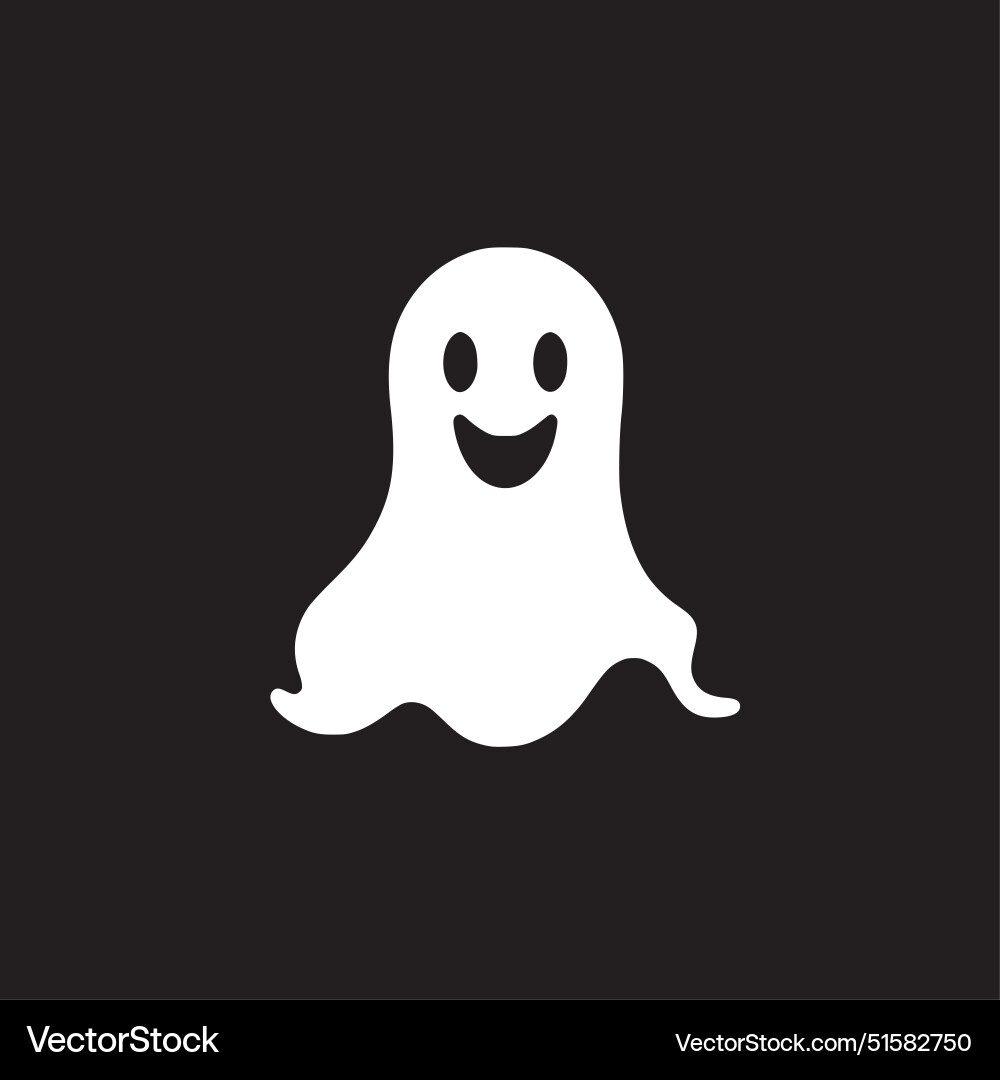Ghost - minimalist and simple silhouette Vector Image