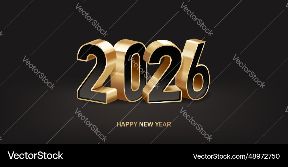 Happy new year 2026 Royalty Free Vector Image - VectorStock