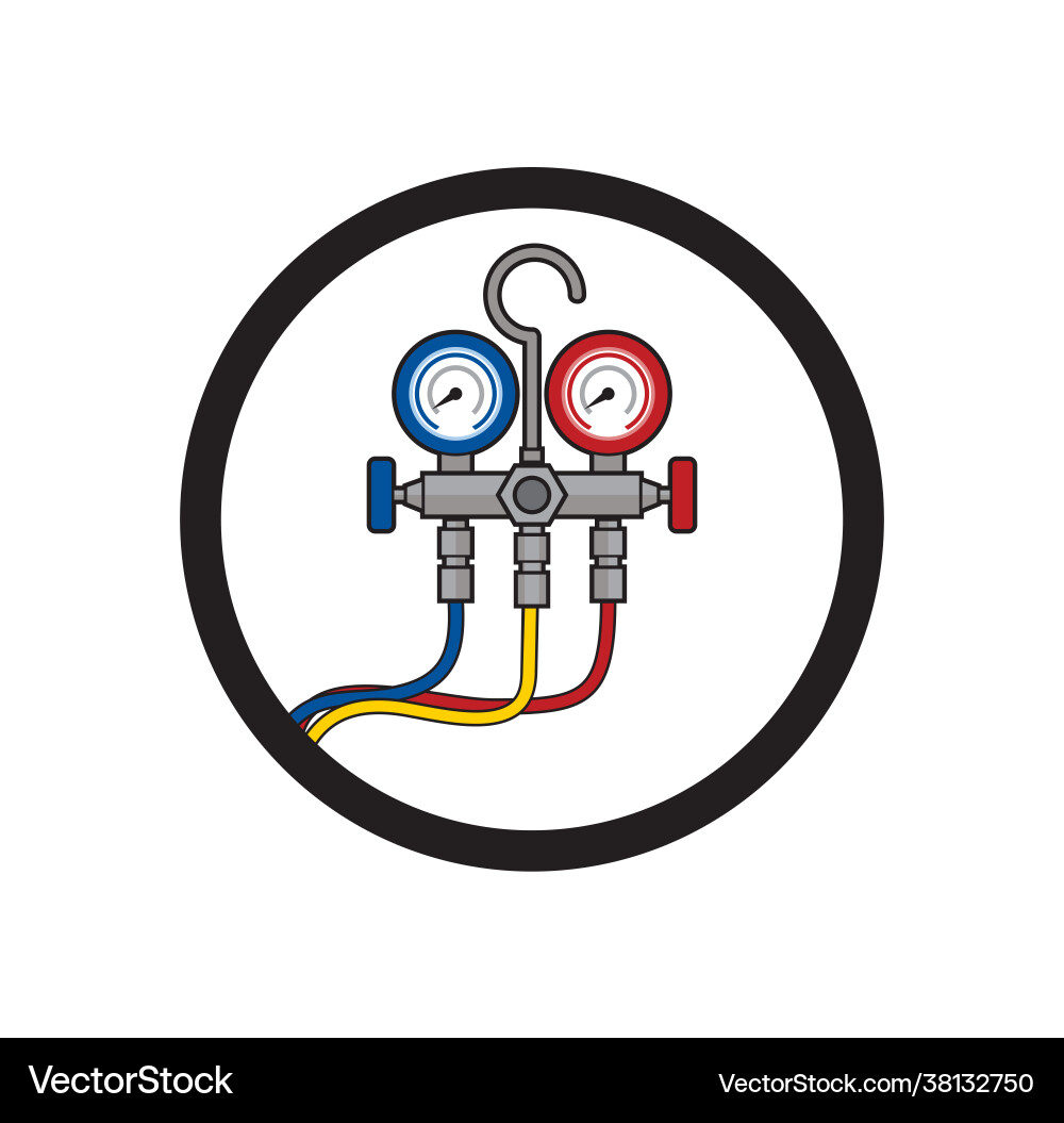 Manometer pressure gauge design Royalty Free Vector Image