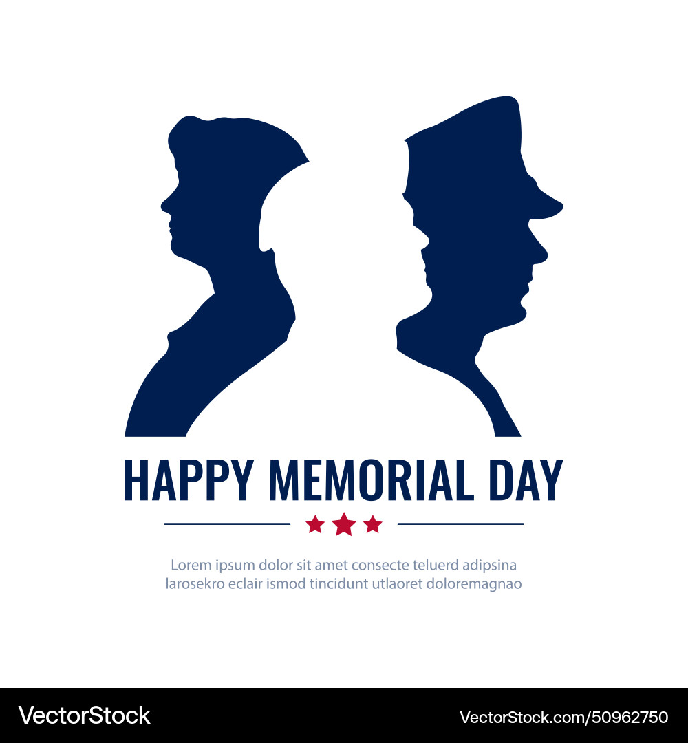 Memorial day banner19 Royalty Free Vector Image