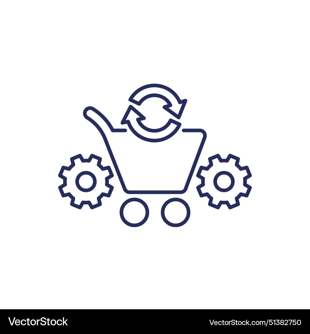 Order processing and procurement line icon Vector Image
