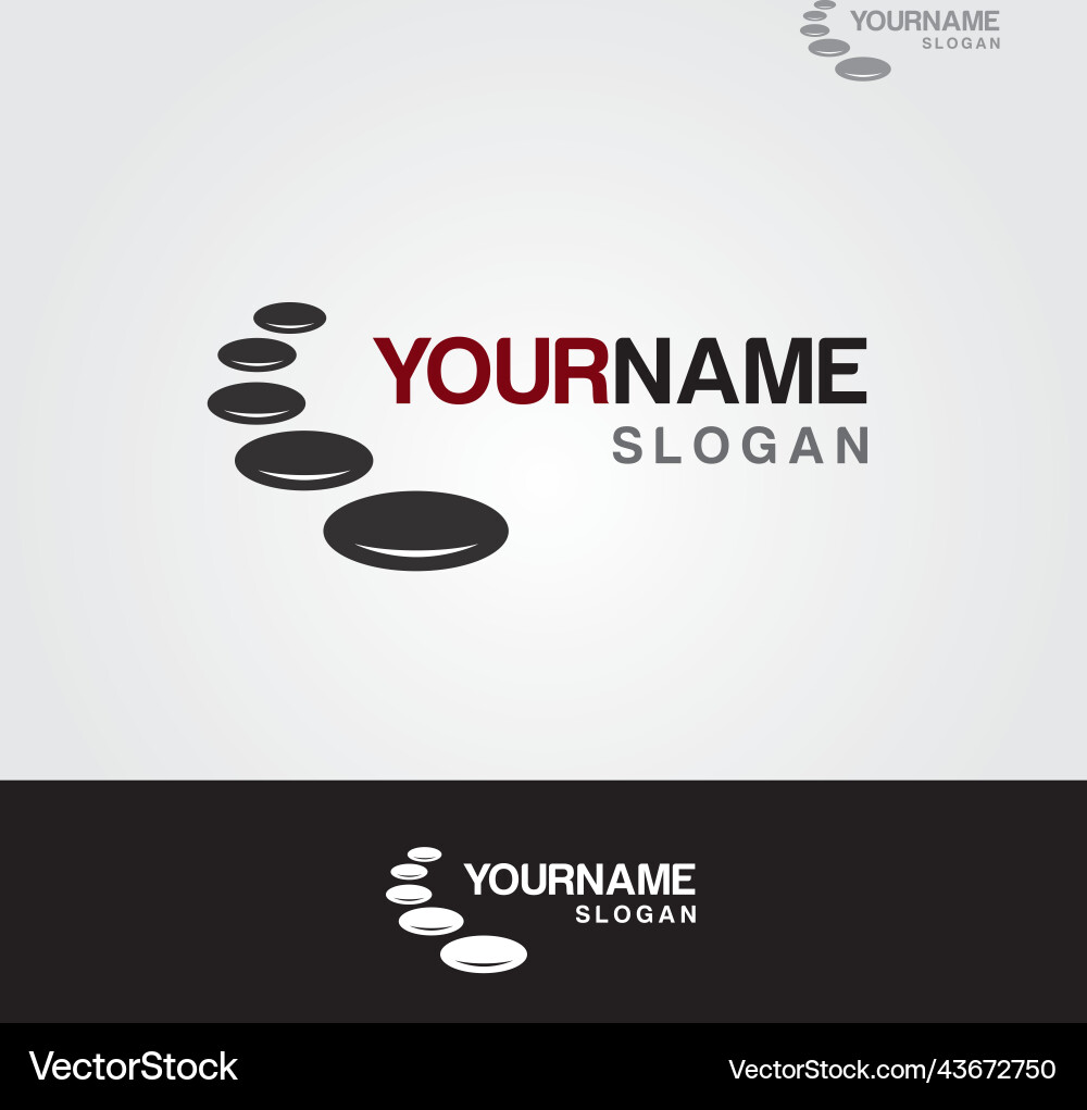 Schritt Stein Logo Lizenzfreies Vektorbild - VectorStock