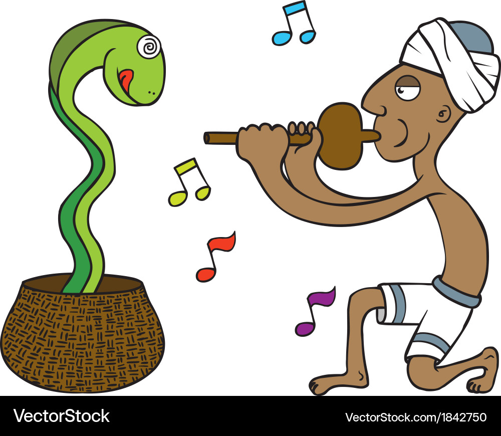 Snake tamer Royalty Free Vector Image - VectorStock