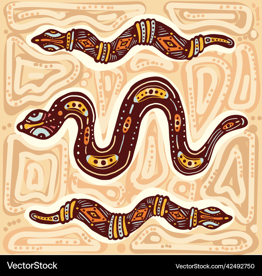 Tribal Serpent Symbol Royalty Free Vector Image