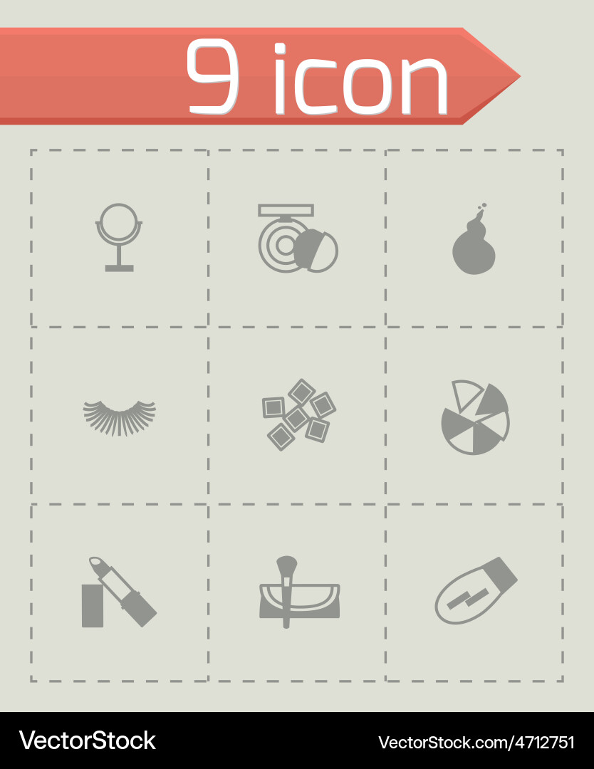 Cosmetics icon set Royalty Free Vector Image - VectorStock