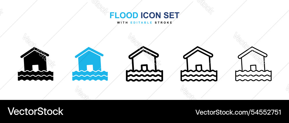 Flood icon Royalty Free Vector Image - VectorStock
