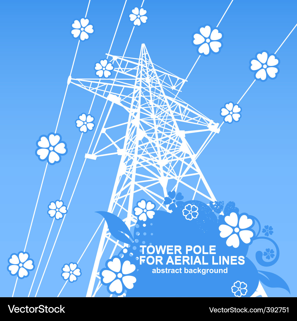 Tower pole Royalty Free Vector Image - VectorStock