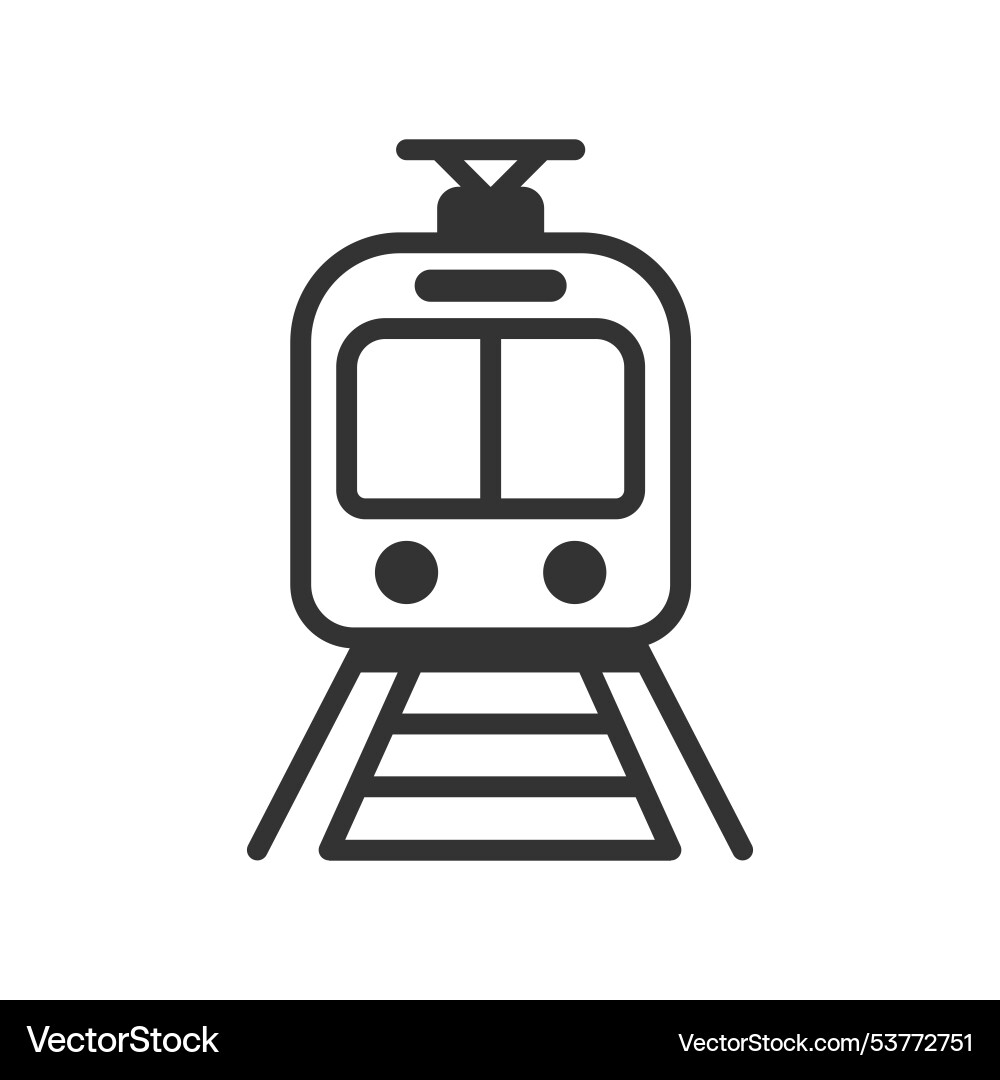 Train icon simple flat style Royalty Free Vector Image