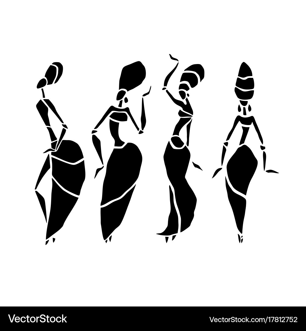 African beautiful women Royalty Free Vector Image