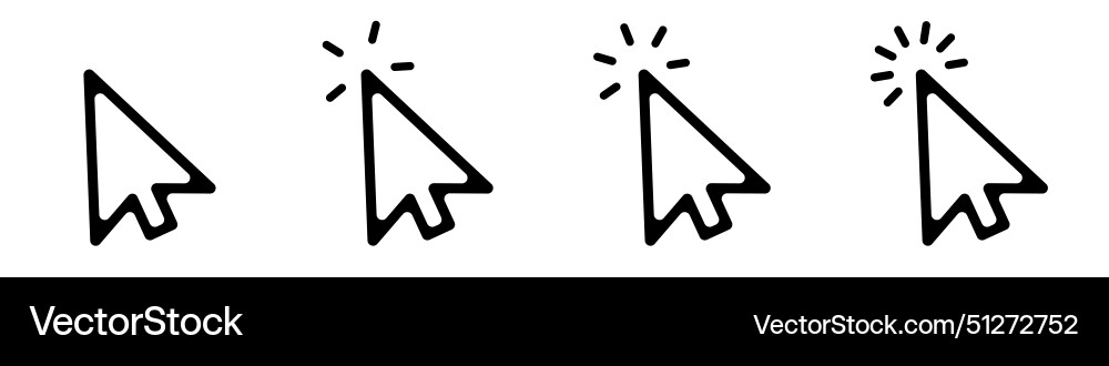 Click cursor icon computer mouse pointer arrow Vector Image