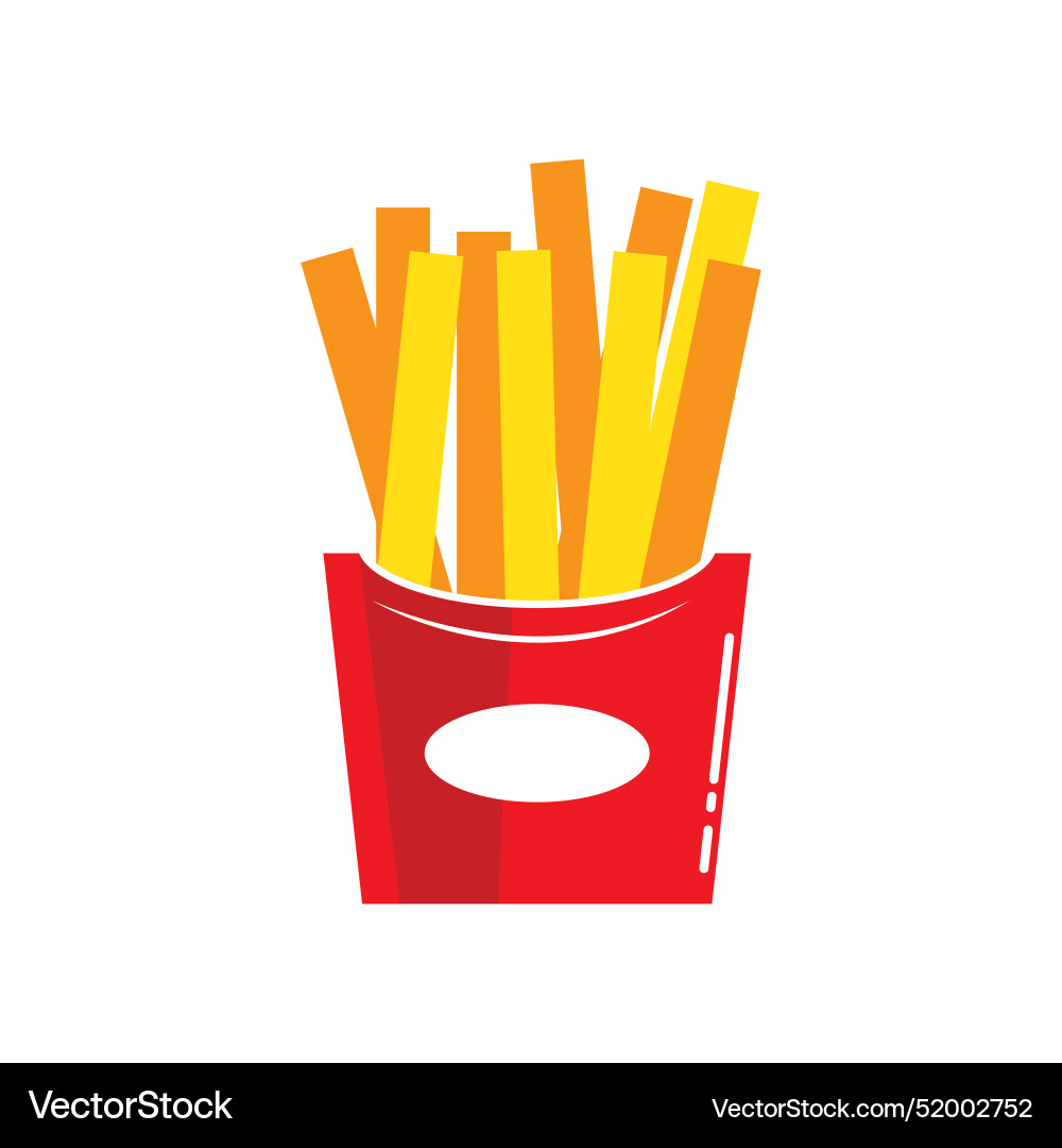 French fries flat design Royalty Free Vector Image