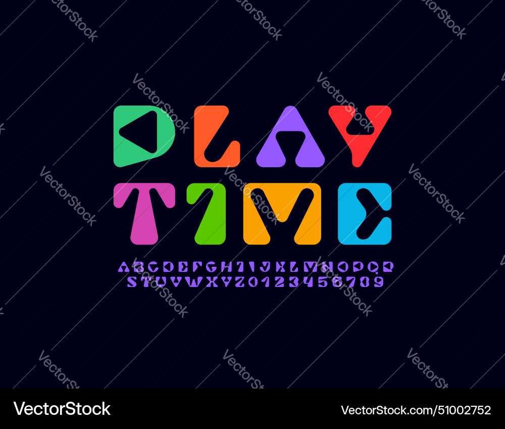 Gaming font alphabet made game console style Vector Image