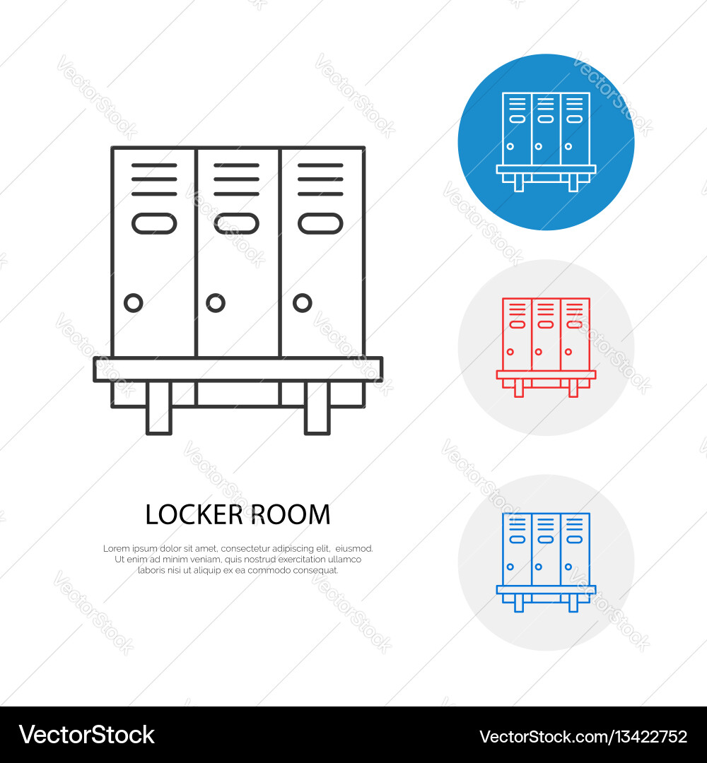 Locker Room Icon - Changing Room Royalty Free Vector Image