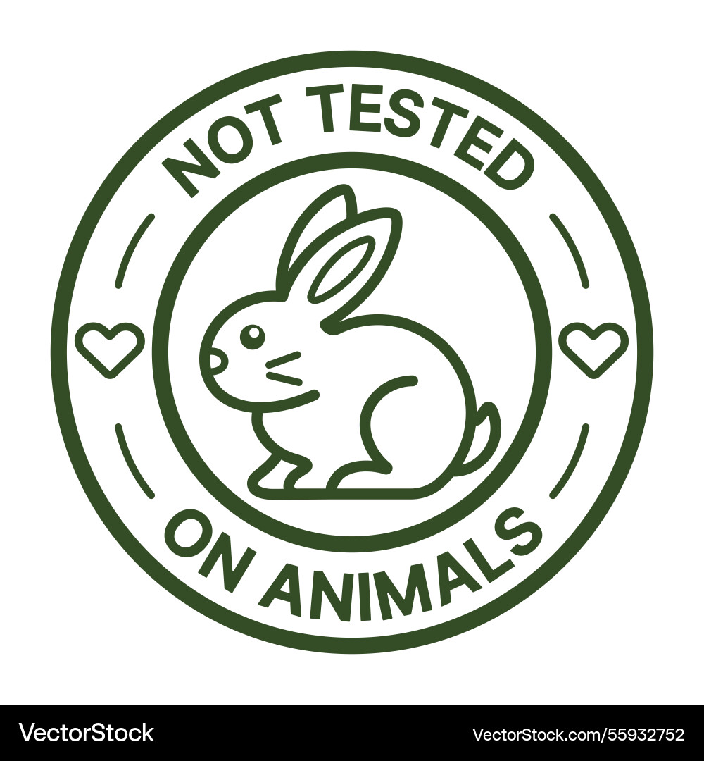 Not tested on animals icon promoting Royalty Free Vector