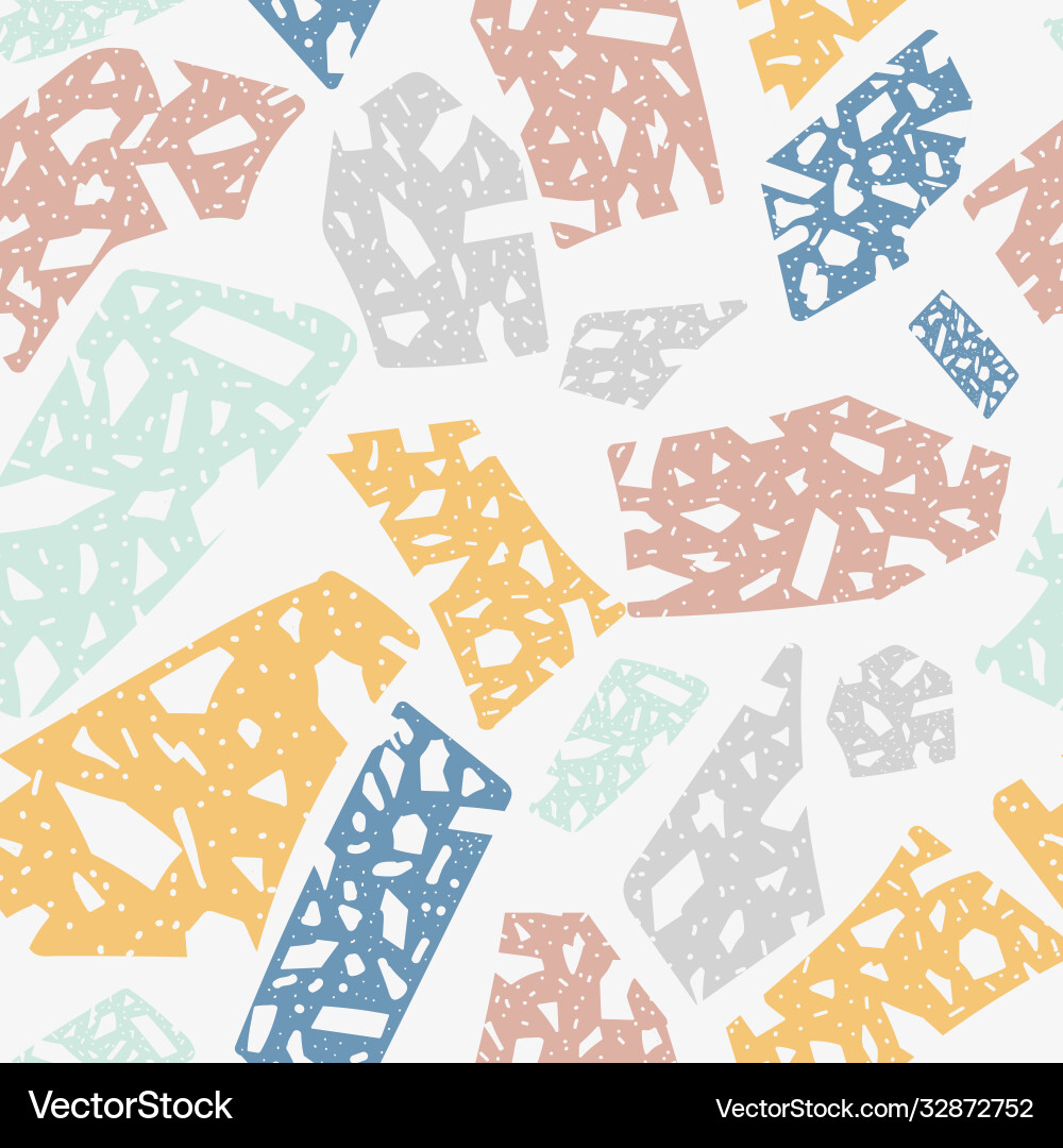 Terrazzo stone flooring tile texture - cartoon Vector Image