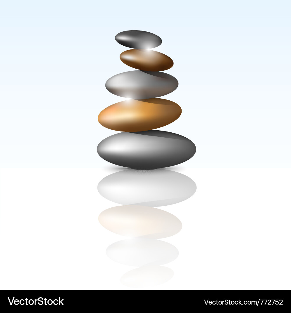 Zen stone tower Royalty Free Vector Image - VectorStock