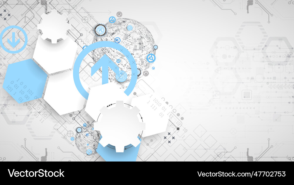 Abstract technology half - sphere background Vector Image