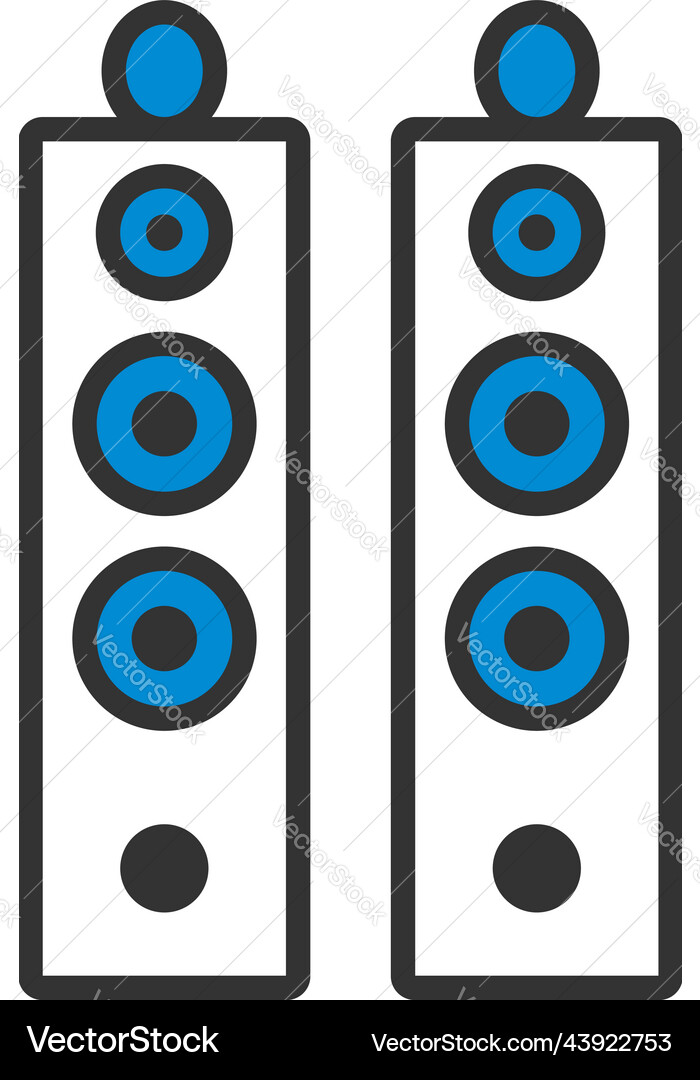 Audio system speakers icon Royalty Free Vector Image