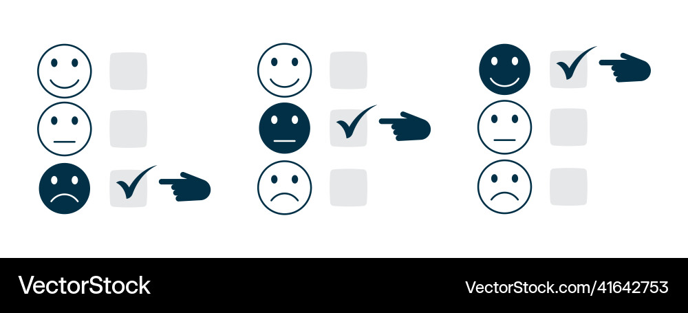 Customer Satisfaction Icons - Rating Set Vector Image
