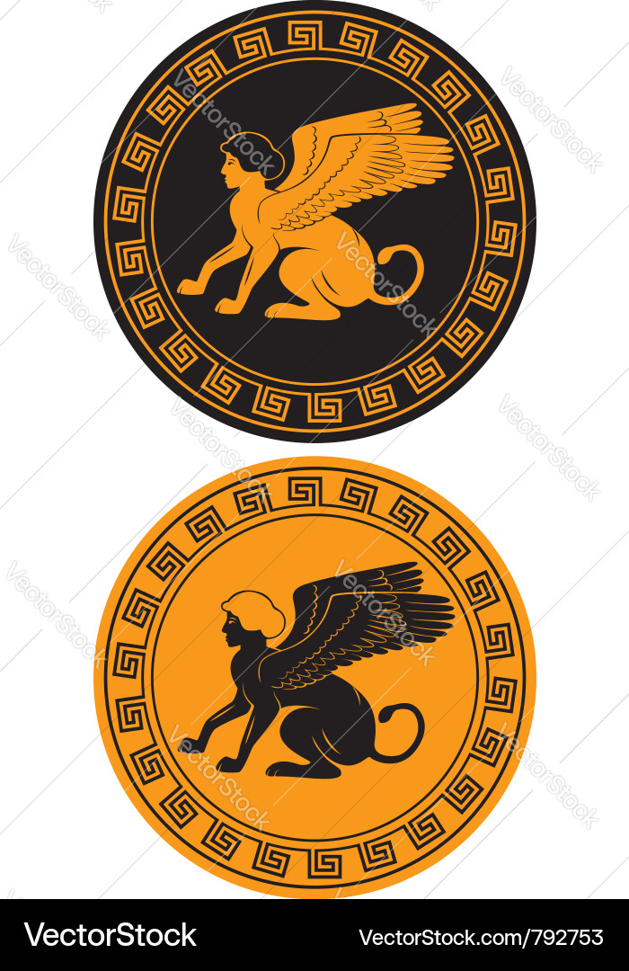 Greek sphinx Royalty Free Vector Image - VectorStock