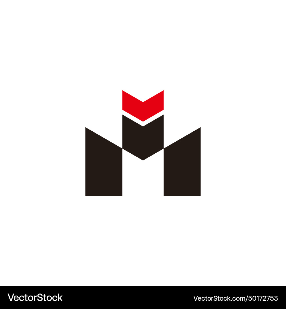 Letter im simple geometric colorful logo Vector Image