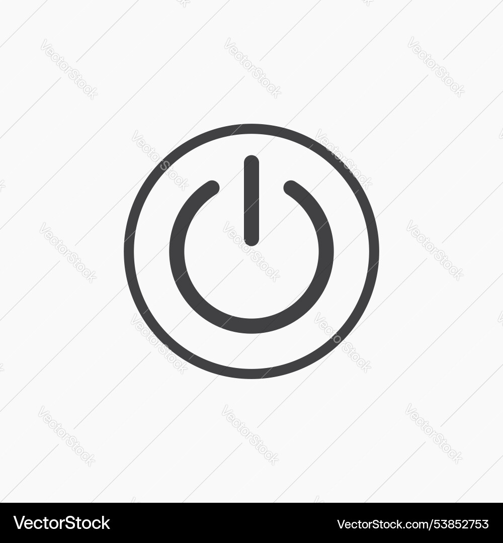 Power-Taste Symbol gesetzt Lizenzfreies Vektorbild