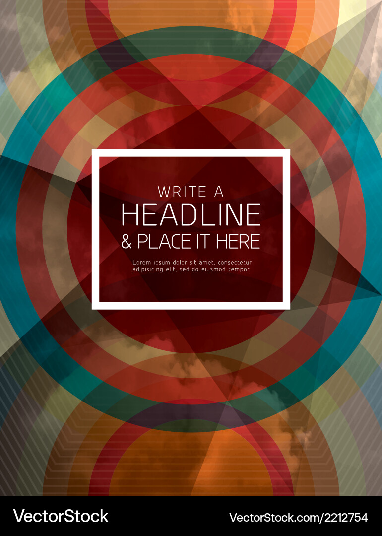 Abstract circle shape with texture background Vector Image