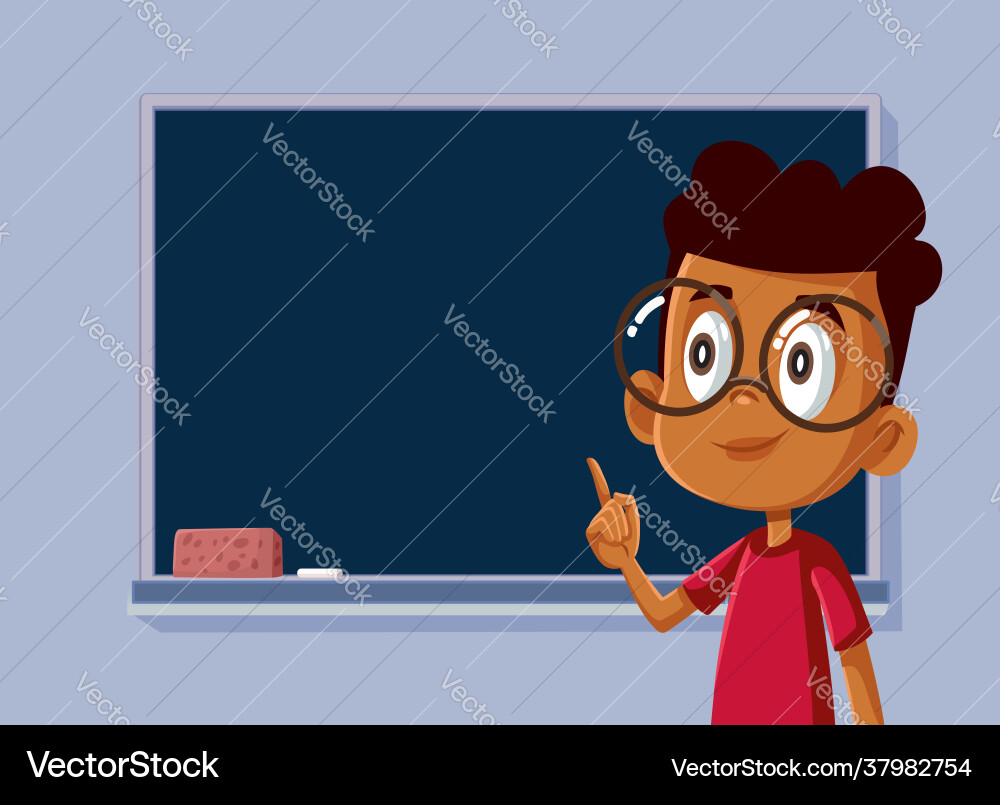 African male student standing in front Royalty Free Vector