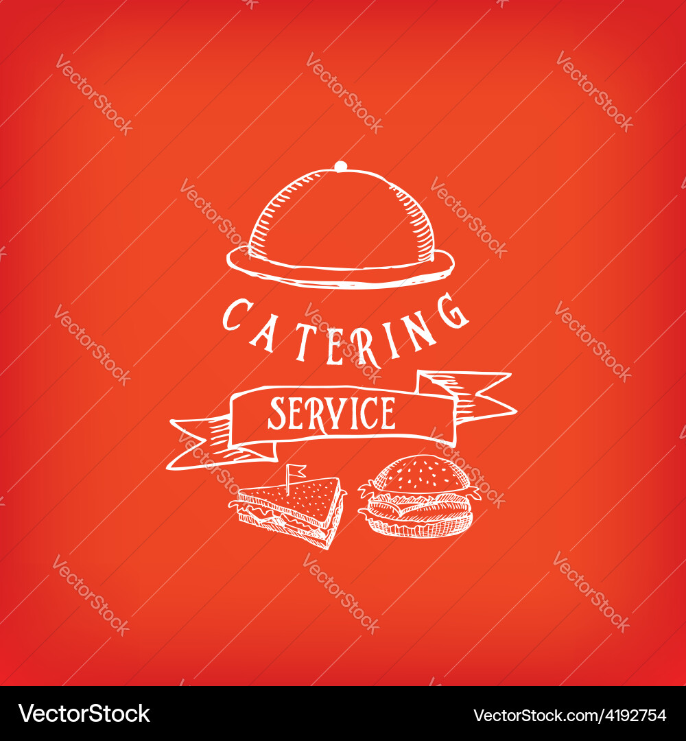 Catering service design logo Royalty Free Vector Image