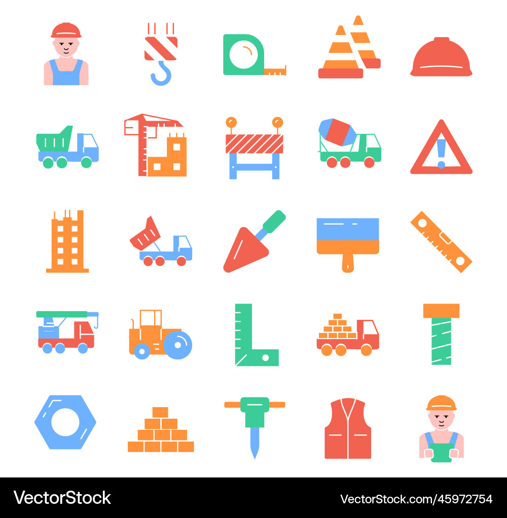 Construction Icon Set - Building & Architecture