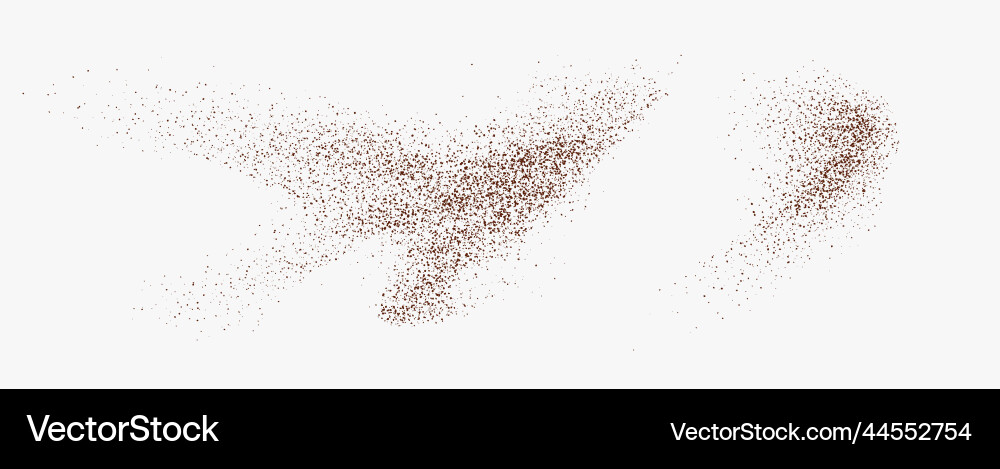Flying coffee or chocolate powder dust particles Vector Image