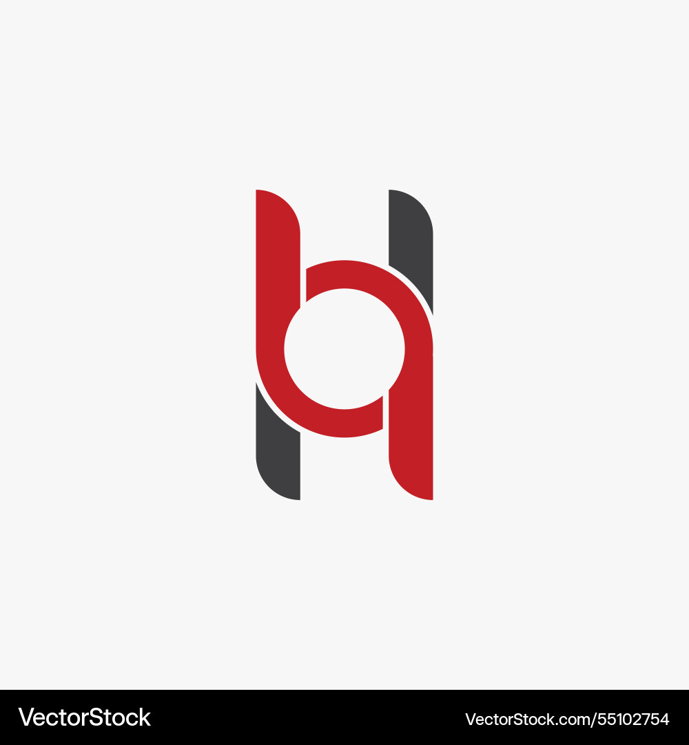 H o letter logo design Royalty Free Vector Image