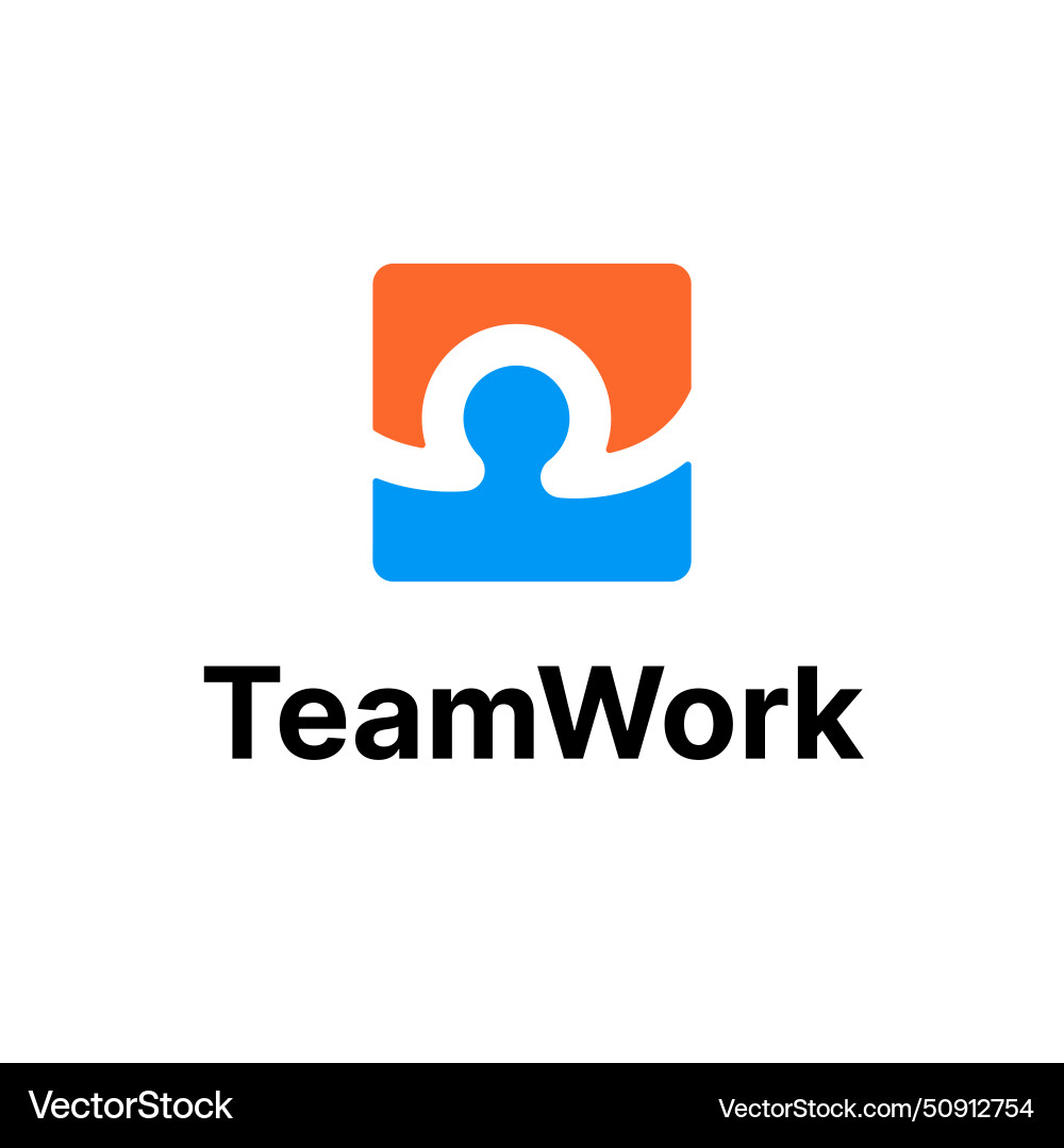 Human puzzle perfect match logo Royalty Free Vector Image