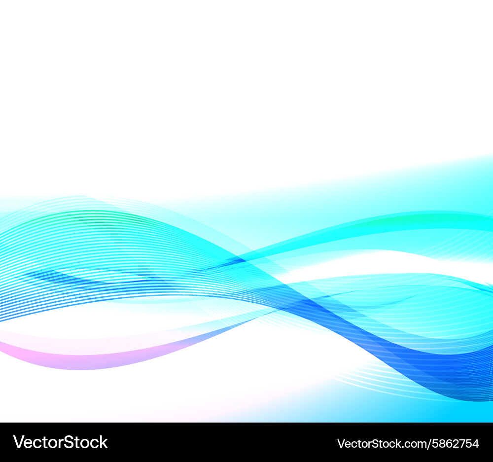 Ornate Blue Wave Background Royalty Free Vector Image